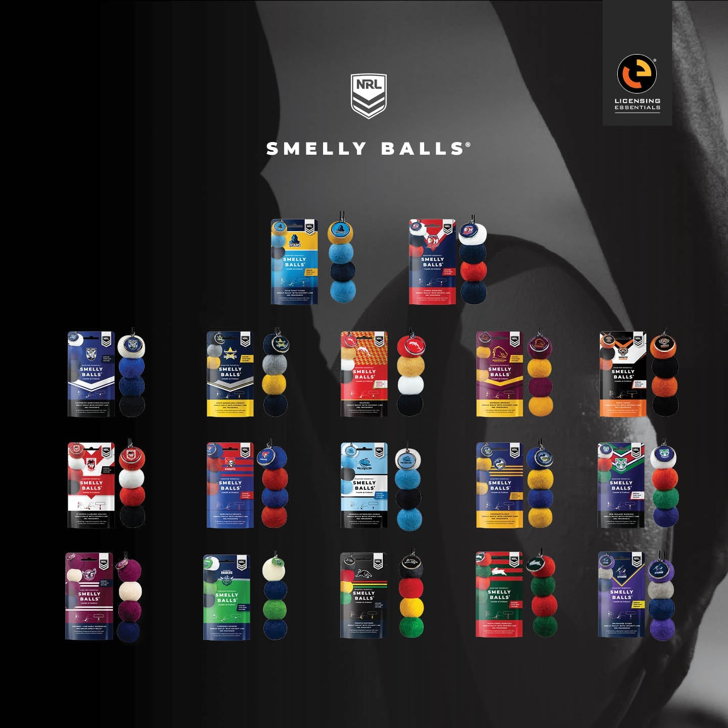 NRL Reusable Car Freshener Collection | Smelly Balls